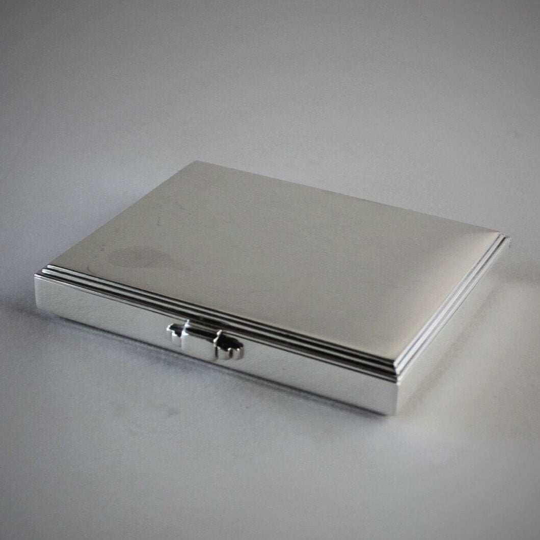 Estate Georg Jensen Sterling Silver Pyramid Cigarette Box by Harald Ni ...